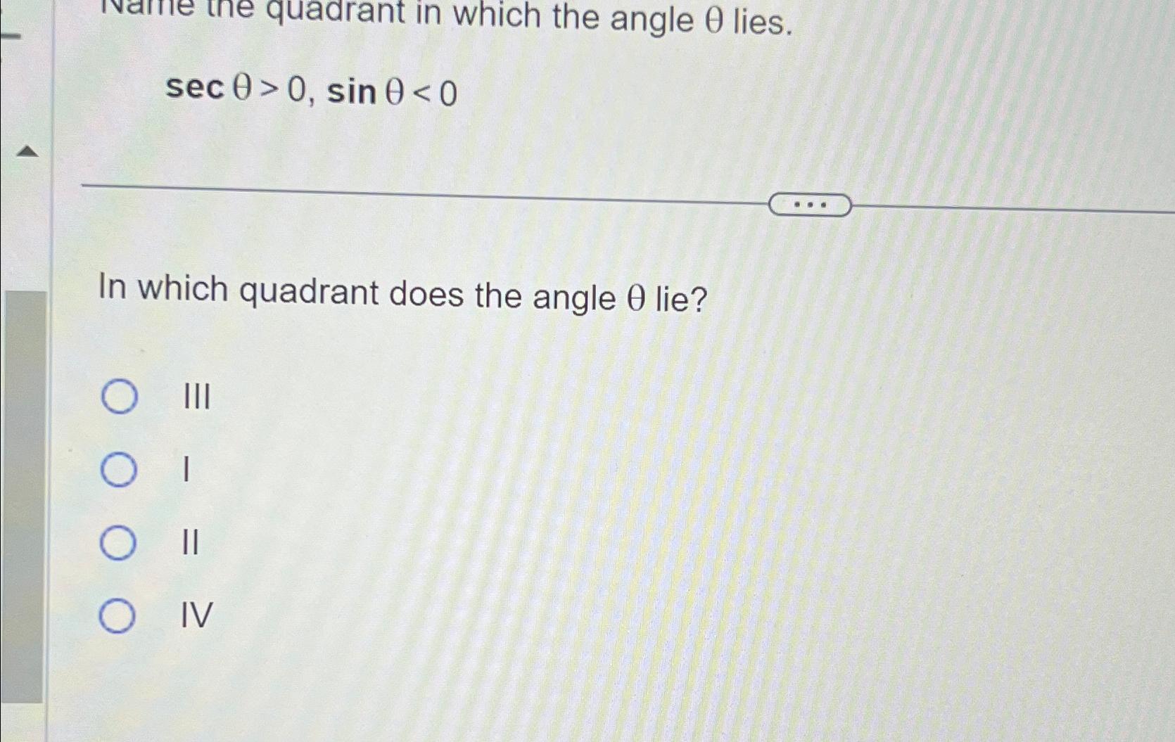 Solved secθ>0,sinθ