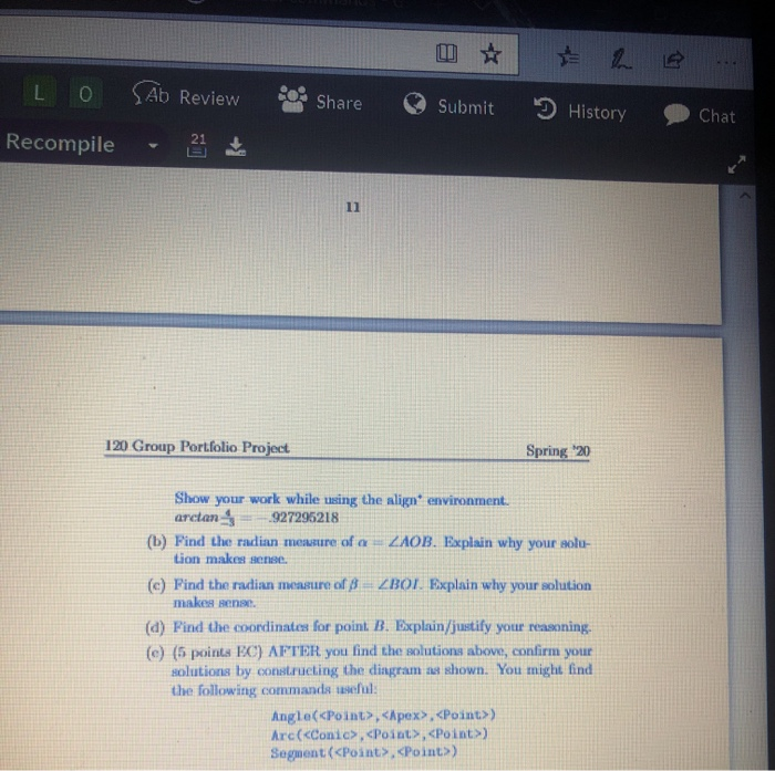 0 SAb Review Share Submit History Chat Recompile 120 | Chegg.com