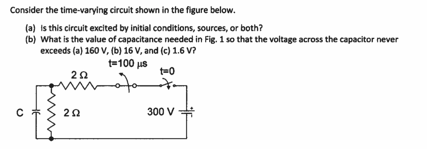 Solved Consider the time-varying circuit shown in the figure | Chegg.com