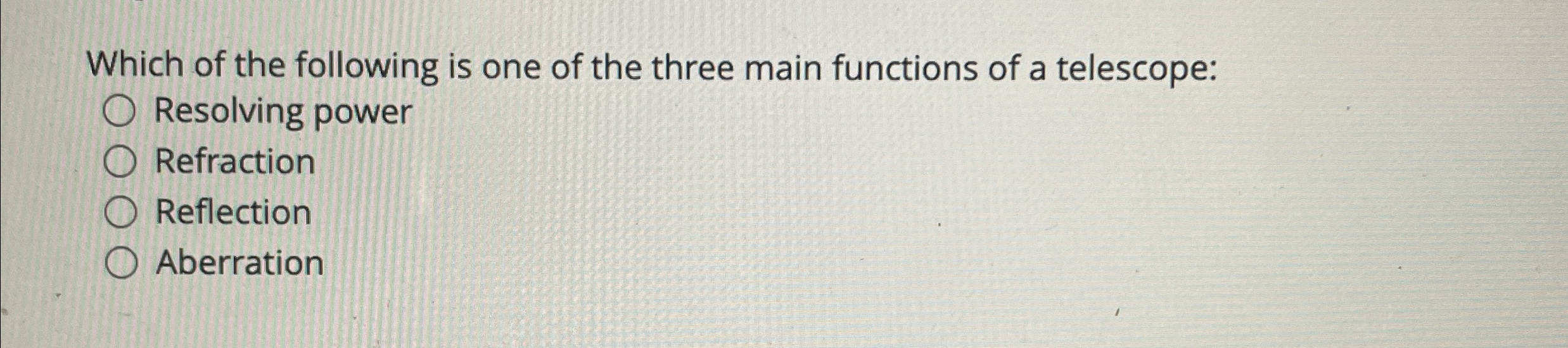 Solved Which of the following is one of the three main | Chegg.com