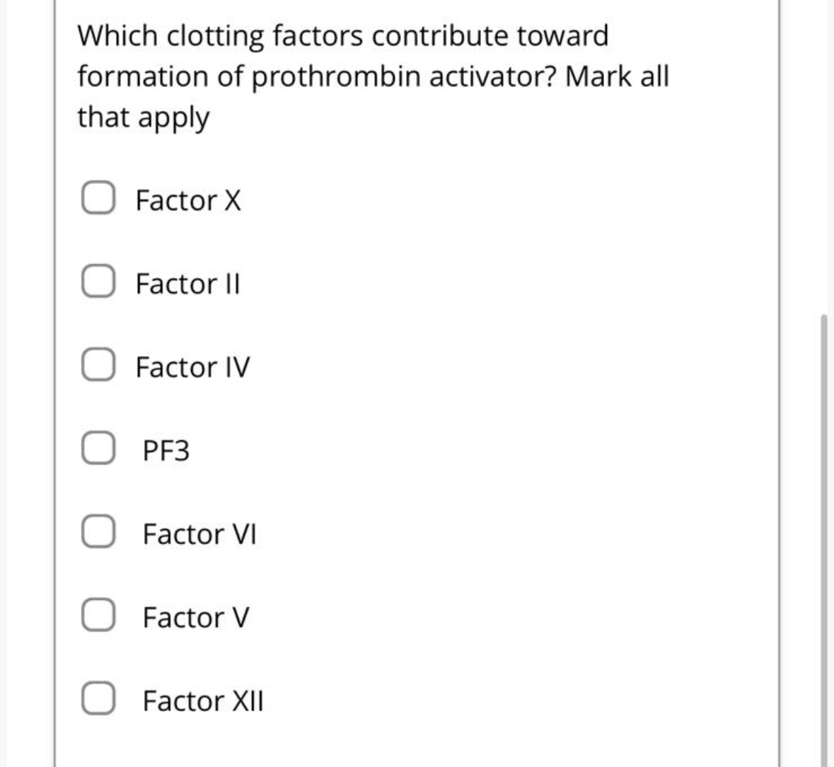 Solved Which clotting factors contribute toward formation of | Chegg.com