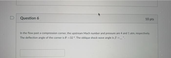 Solved In the flow past a compression corner, the upstream | Chegg.com