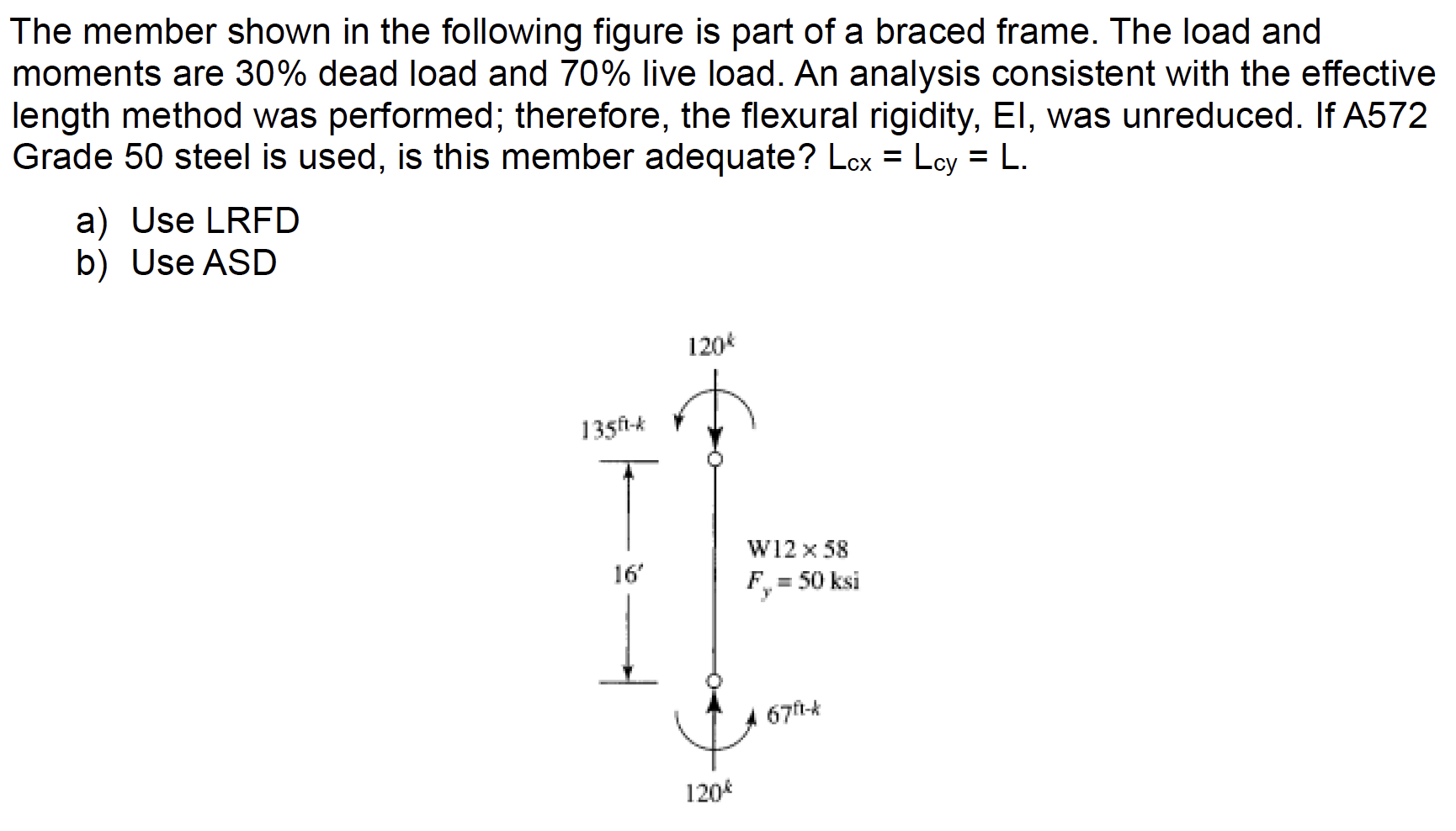 Solved The member shown in the following figure is part of a | Chegg.com
