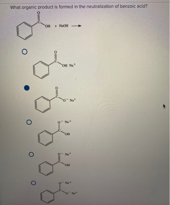 Solved What organic product is formed in the neutralization | Chegg.com