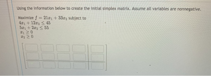 Solved Using the information below to create the initial | Chegg.com