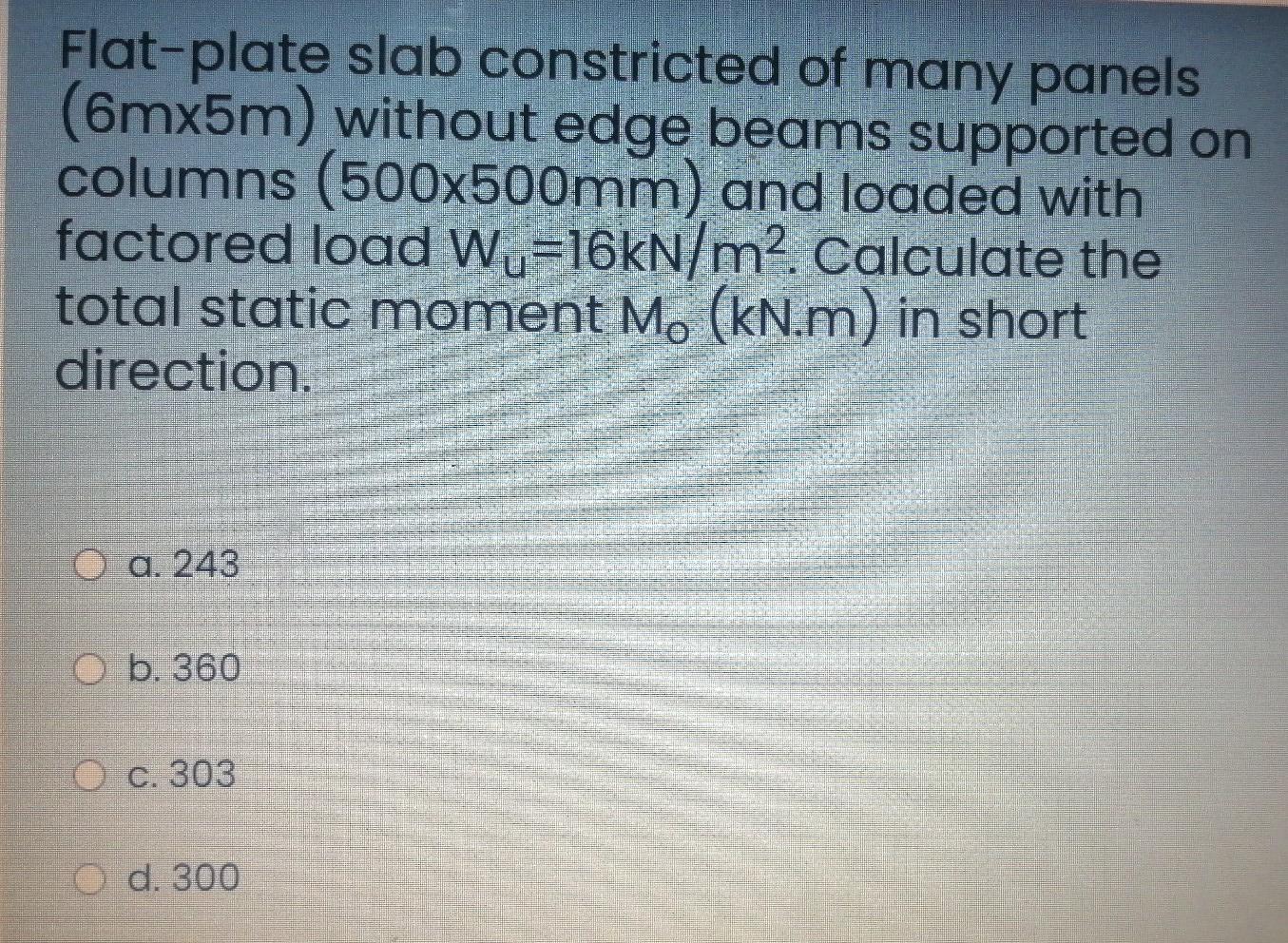 Solved Flat-plate slab constricted of many panels (6mx5m) | Chegg.com
