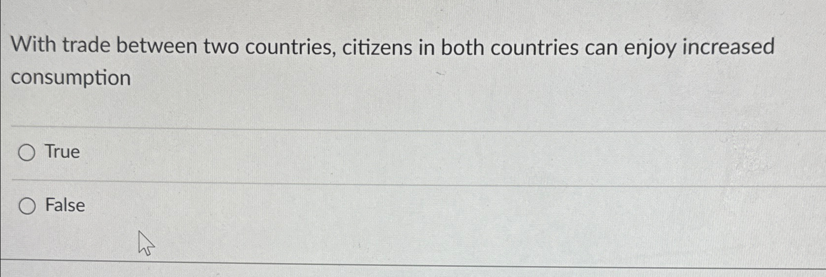 Solved With trade between two countries, citizens in both | Chegg.com