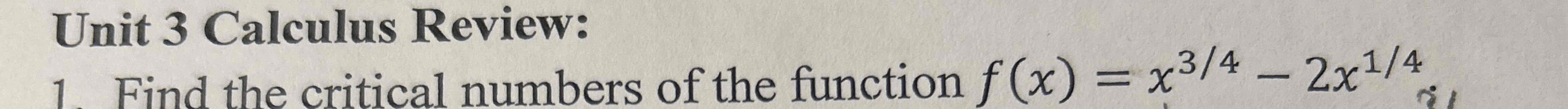 Solved Find the critical numbers of the function | Chegg.com
