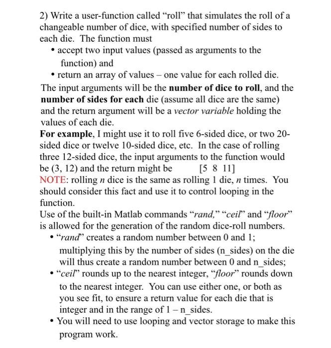 Solved 1) Write a user function called "euclid” that | Chegg.com