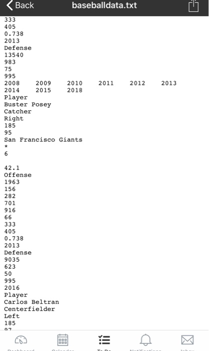 Solved Baseball Data Analysis using Structures and Data | Chegg.com