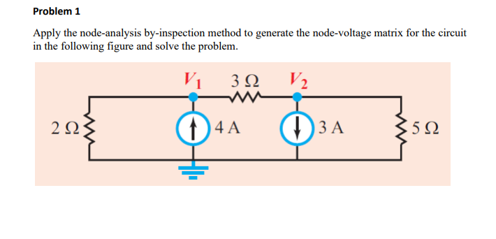 Solved Apply the node-analysis by-inspection method to | Chegg.com