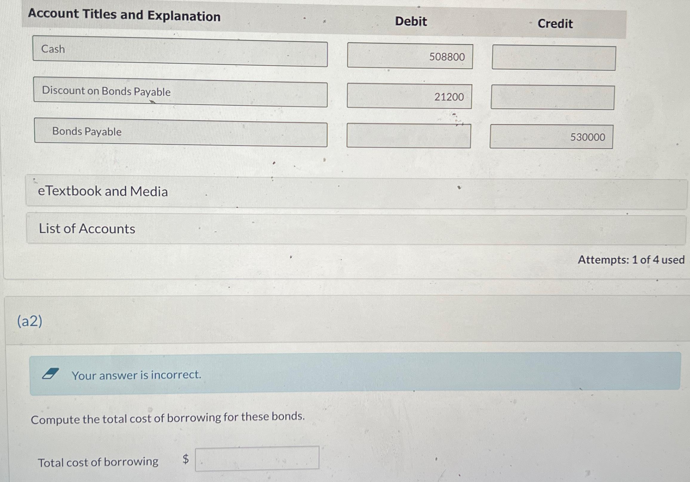 Solved Account Titles and ExplanationDebitCreditDiscount on | Chegg.com
