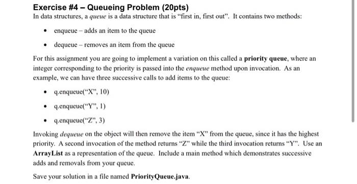 Solved Exercise #4 - Queueing Problem (20pts) In data | Chegg.com