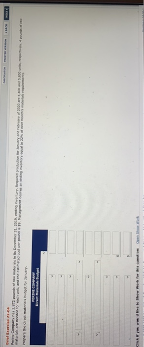 Solved CALCULATOR PRINTER VERSION BACK NEXT Brief Exercise | Chegg.com