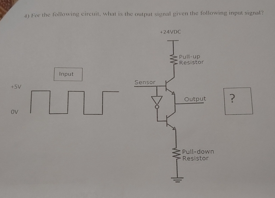 Solved For the following circuit, what is the output signal | Chegg.com