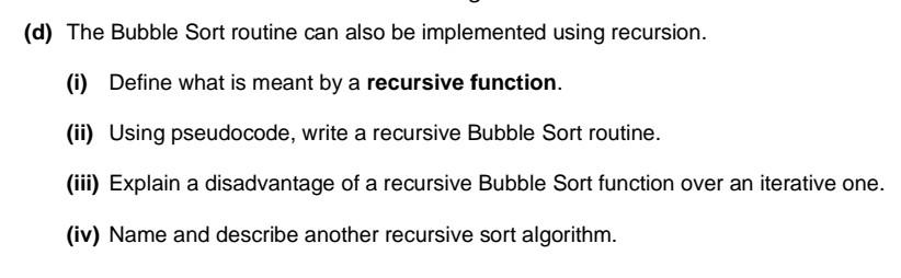 Solved 1 Figure 1 shows ten numbers stored in an array L. | Chegg.com