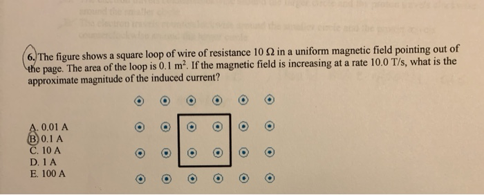 Solved 6. The figure shows a square loop of wire of | Chegg.com
