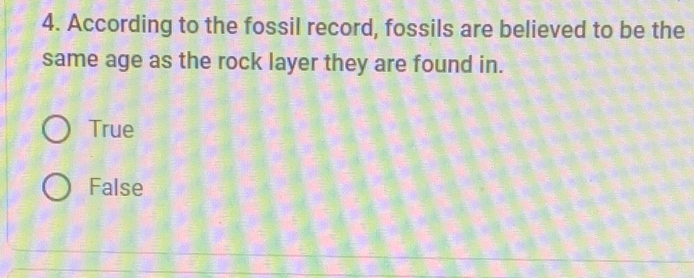 Solved According to the fossil record, fossils are believed | Chegg.com