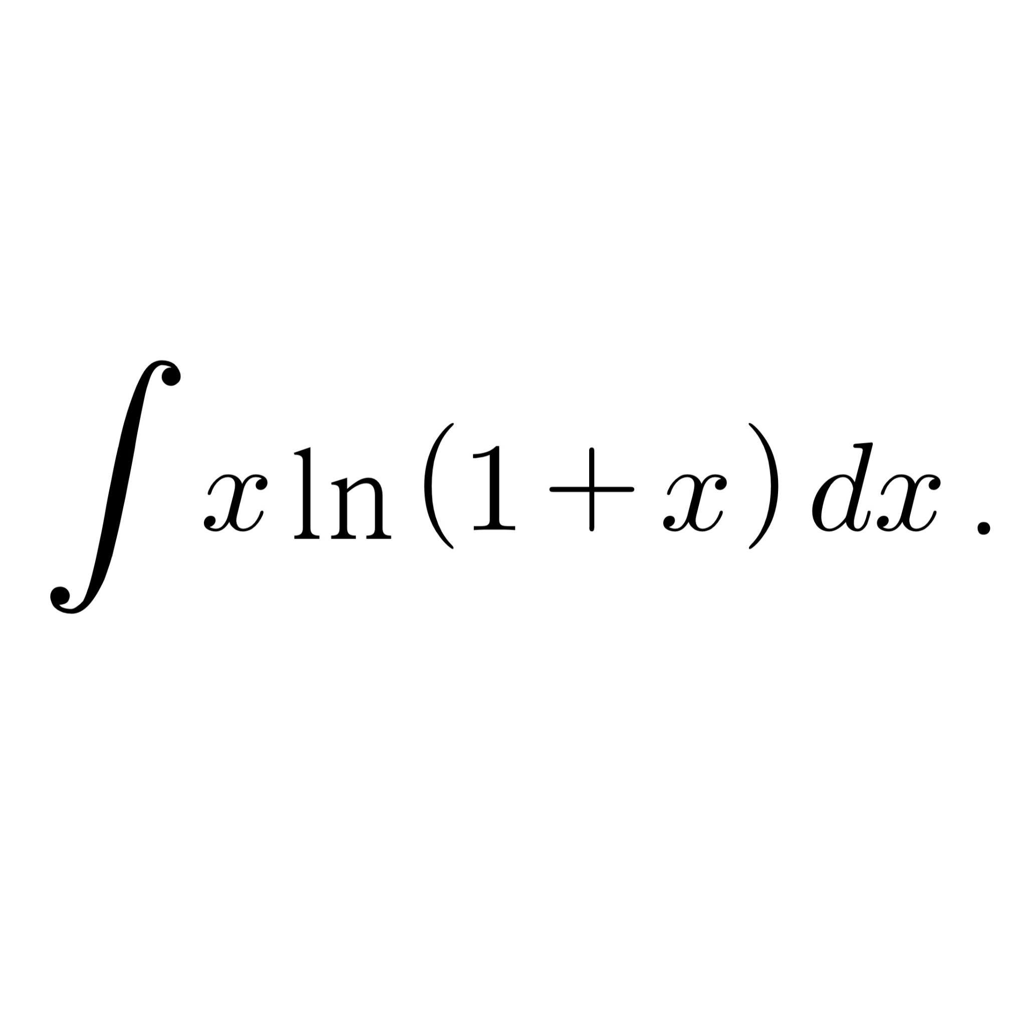 Solved ∫﻿﻿xln(1+x)dx | Chegg.com