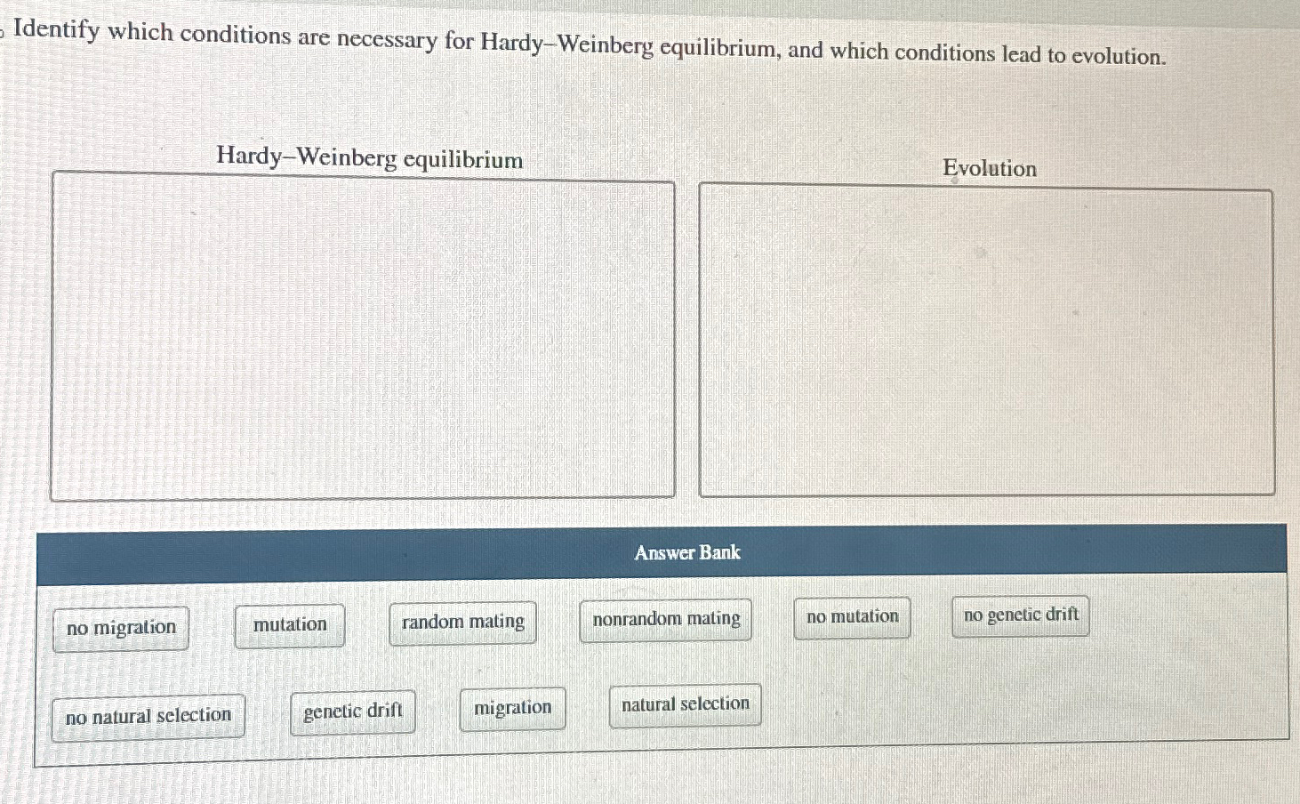 Solved Identify which conditions are necessary for | Chegg.com