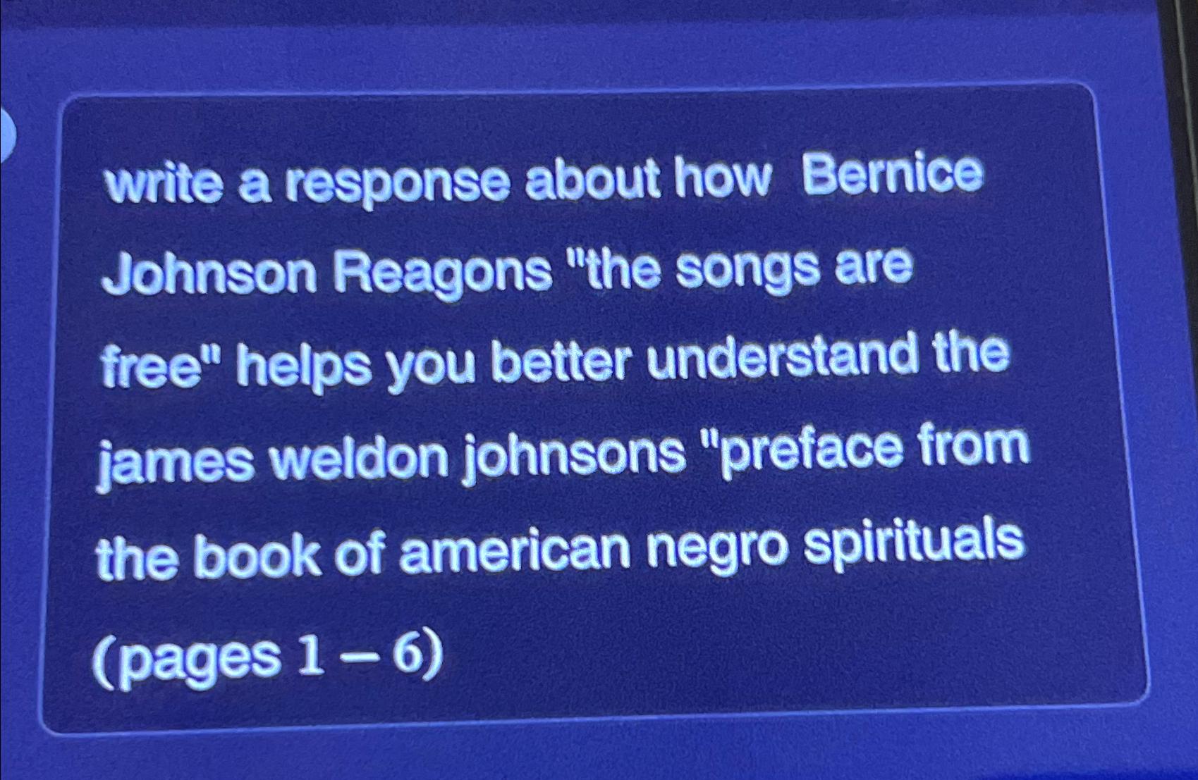 Solved write a 250 ﻿word response about how Bernice Johnson | Chegg.com