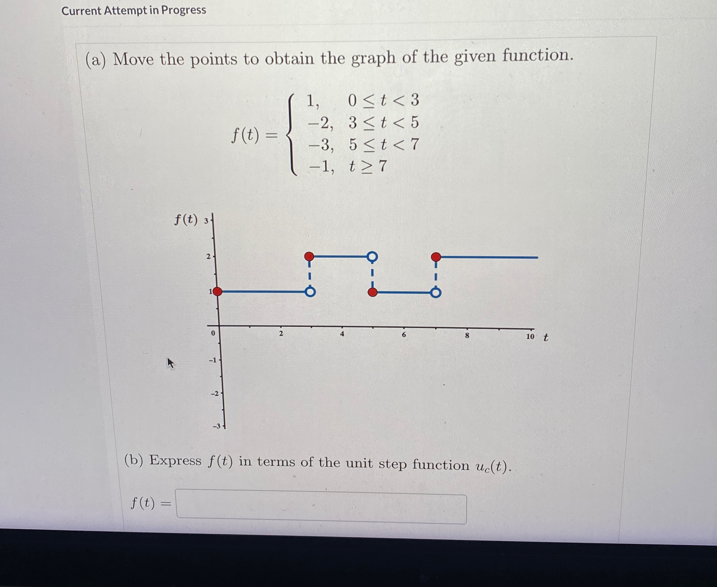 Solved Current Attempt in Progress(a) ﻿Move the points to | Chegg.com