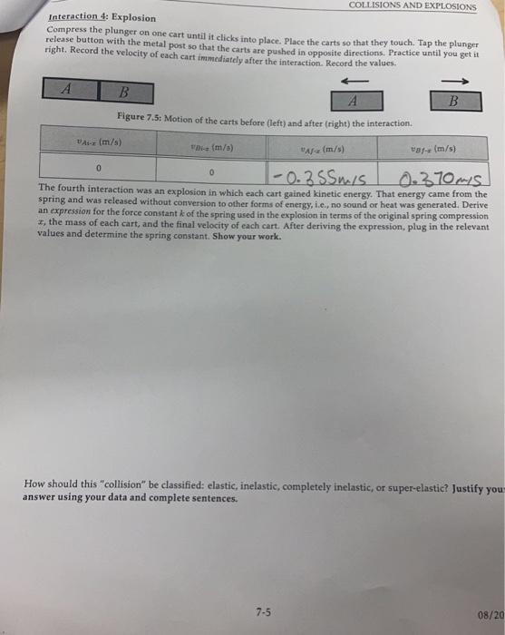 Background Information The total momentum of a system | Chegg.com