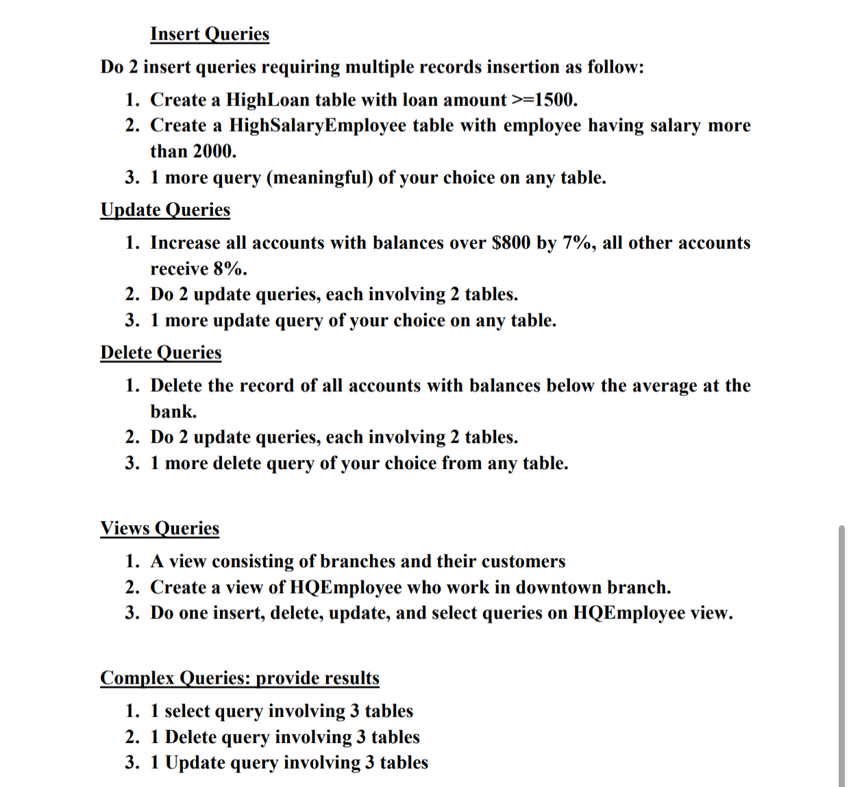 Solved Insert QueriesDo 2 ﻿insert queries requiring multiple | Chegg.com