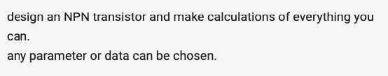 Solved design a PNP transistor and make calculations of | Chegg.com
