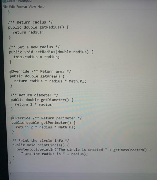 Solved Question 02 (15 points) Design an interface named | Chegg.com