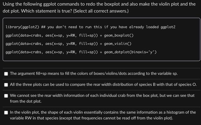 Solved Using The Following Ggplot Commands To Redo The