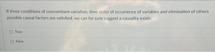 Solved If three conditions of concomitant variation, time | Chegg.com
