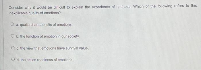 Solved Consider why it would be difficult to explain the | Chegg.com