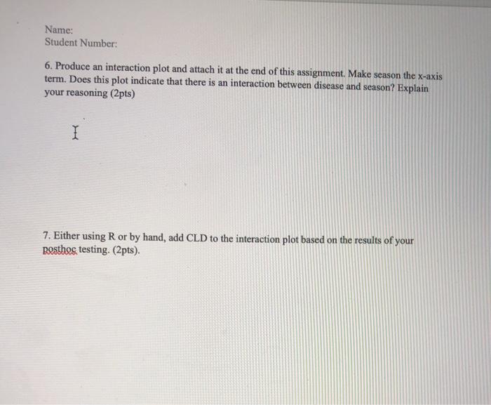 Solved Biometry BIOL 4350 Computer Tutorial 11: Two-way | Chegg.com