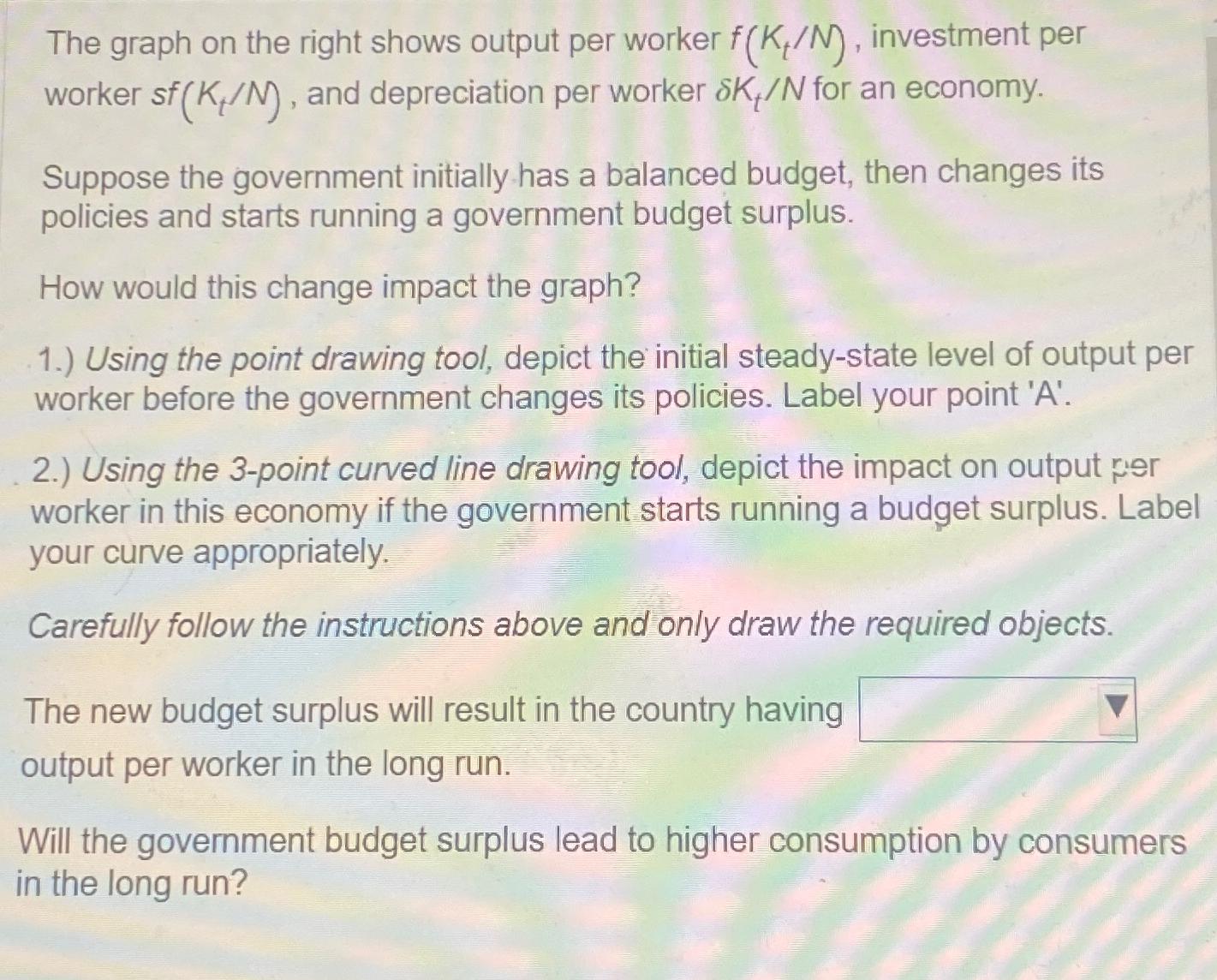 Solved The graph on the right shows output per worker | Chegg.com