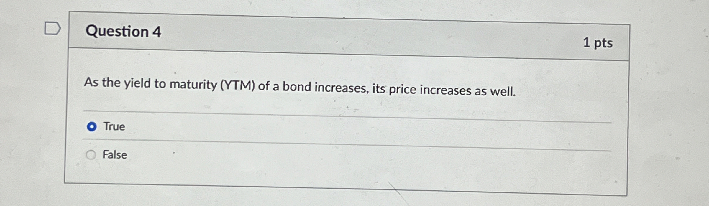 Solved Question 4As the yield to maturity (YTM) ﻿of a bond | Chegg.com