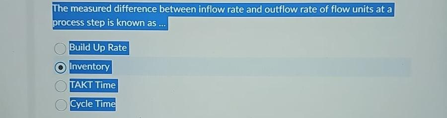 Solved The measured difference between inflow rate and | Chegg.com