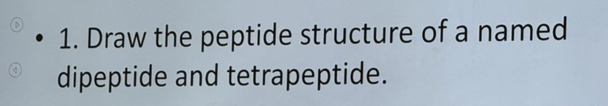 Solved Draw the peptide structure of a named dipeptide and | Chegg.com
