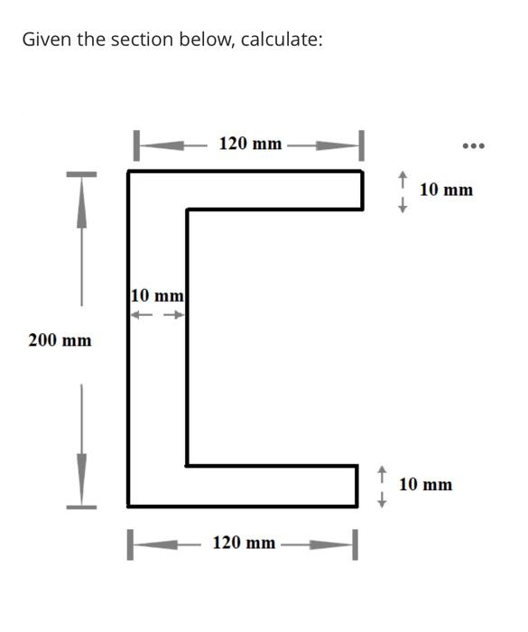 Solved Given the section below, calculate:(3) Shape factor | Chegg.com