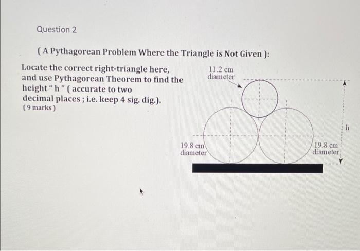 Solved (A Pythagorean Problem Where the Triangle is Not | Chegg.com