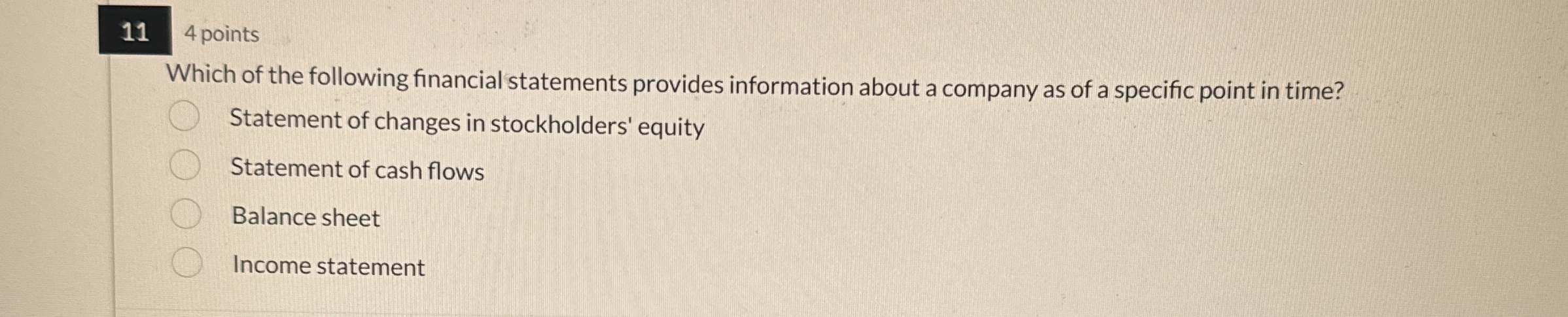 Solved 114 ﻿pointsWhich of the following financial | Chegg.com