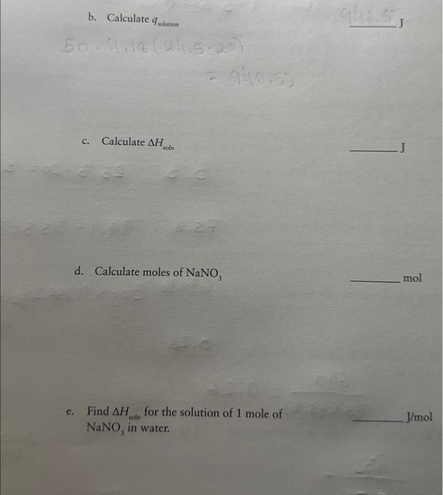 Solved 2. When 1.0 g of sodium nitrate (NaNO3) was dissolved | Chegg.com
