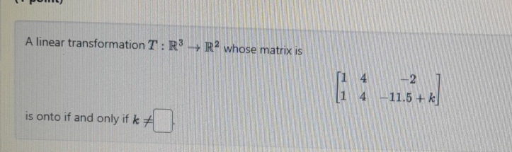 A linear transformation T:R3→R2 ﻿whose matrix | Chegg.com