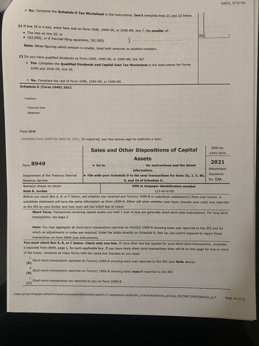 please complete form1049, schedule 1, schedule 2, | Chegg.com