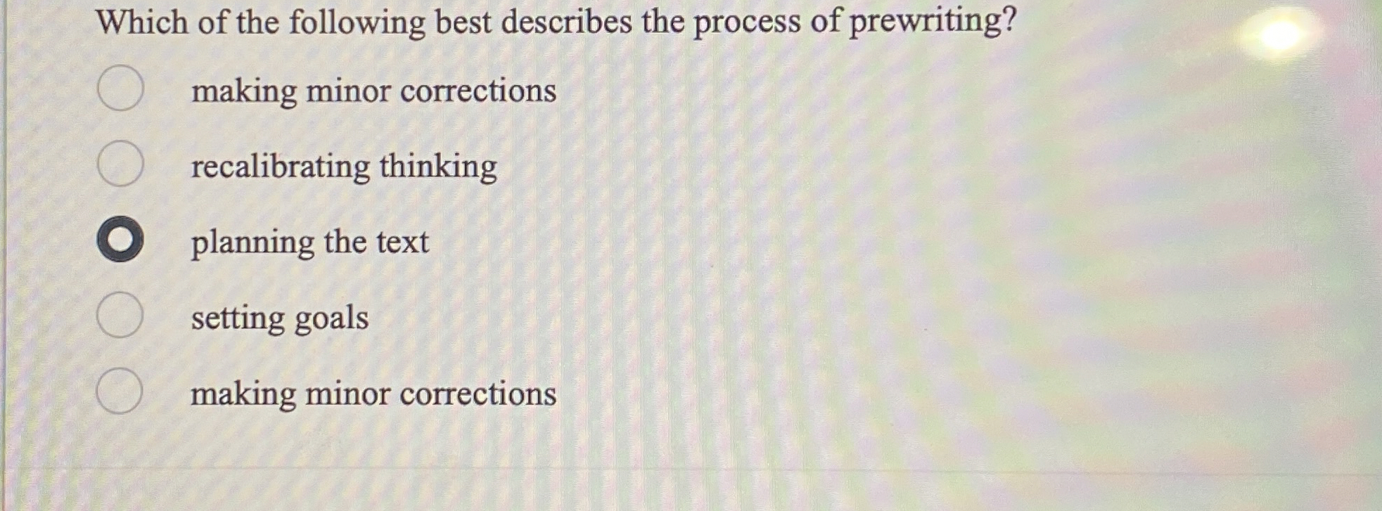 Solved Which of the following best describes the process of | Chegg.com