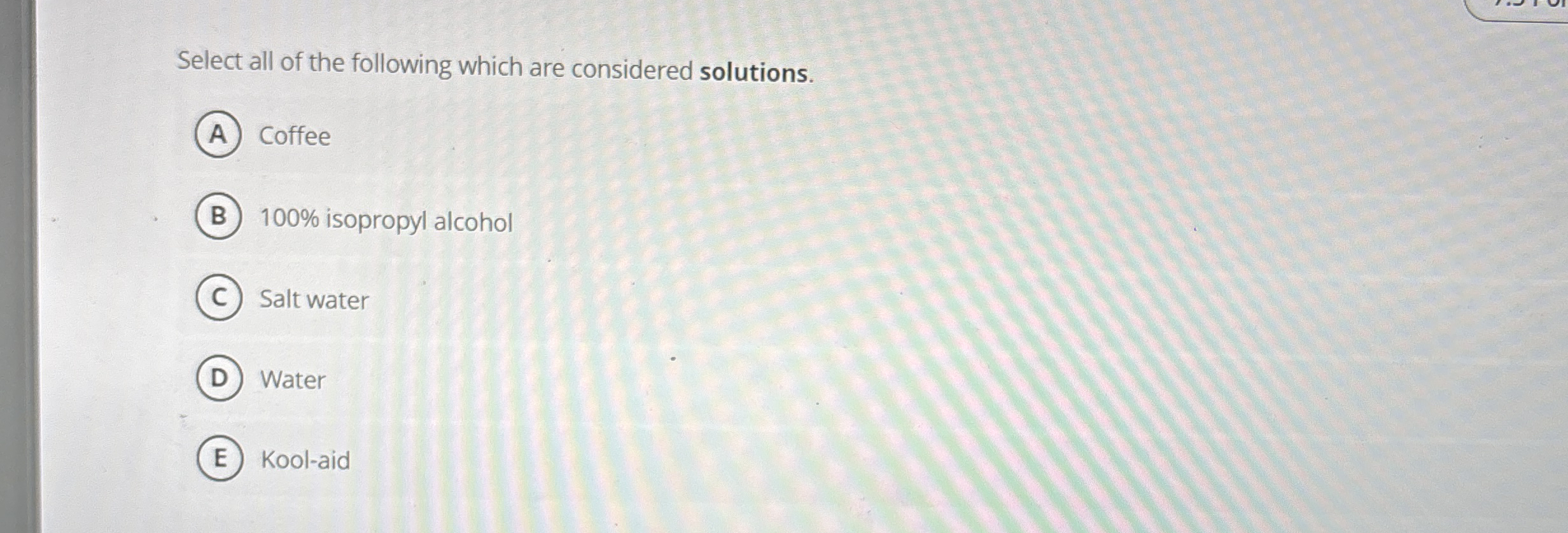 Solved Select all of the following which are considered | Chegg.com