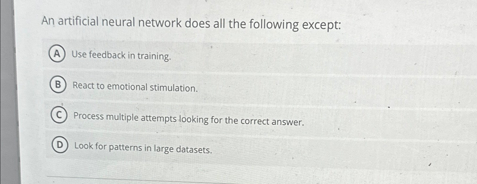 Solved An artificial neural network does all the following | Chegg.com