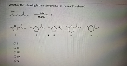 Solved Which of the following is the major product of the | Chegg.com