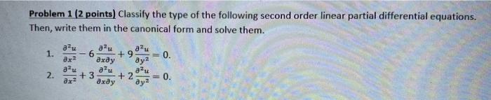 Solved Problem 12 points) Classify the type of the following | Chegg.com