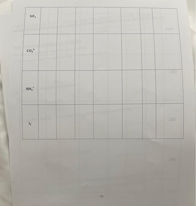 EXPERIMENT 17: Lewis Dot Structure/VSEPR Theory | Chegg.com EXPERIMENT 17: Lewis Dot Structure/VSEPR Theory | Chegg.com